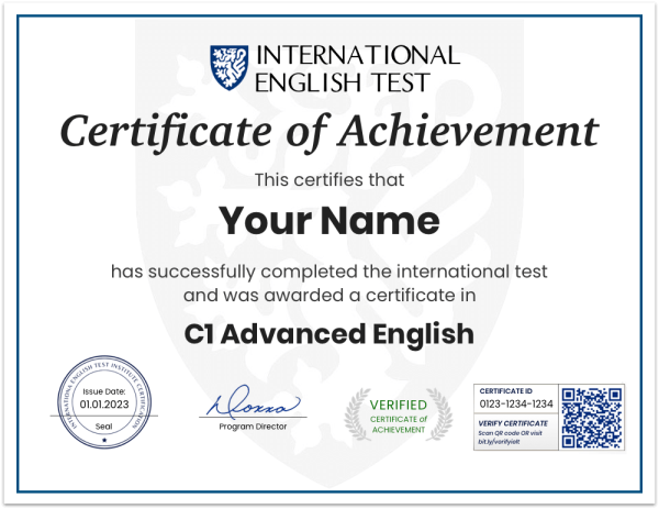 English Level Test - International English Test