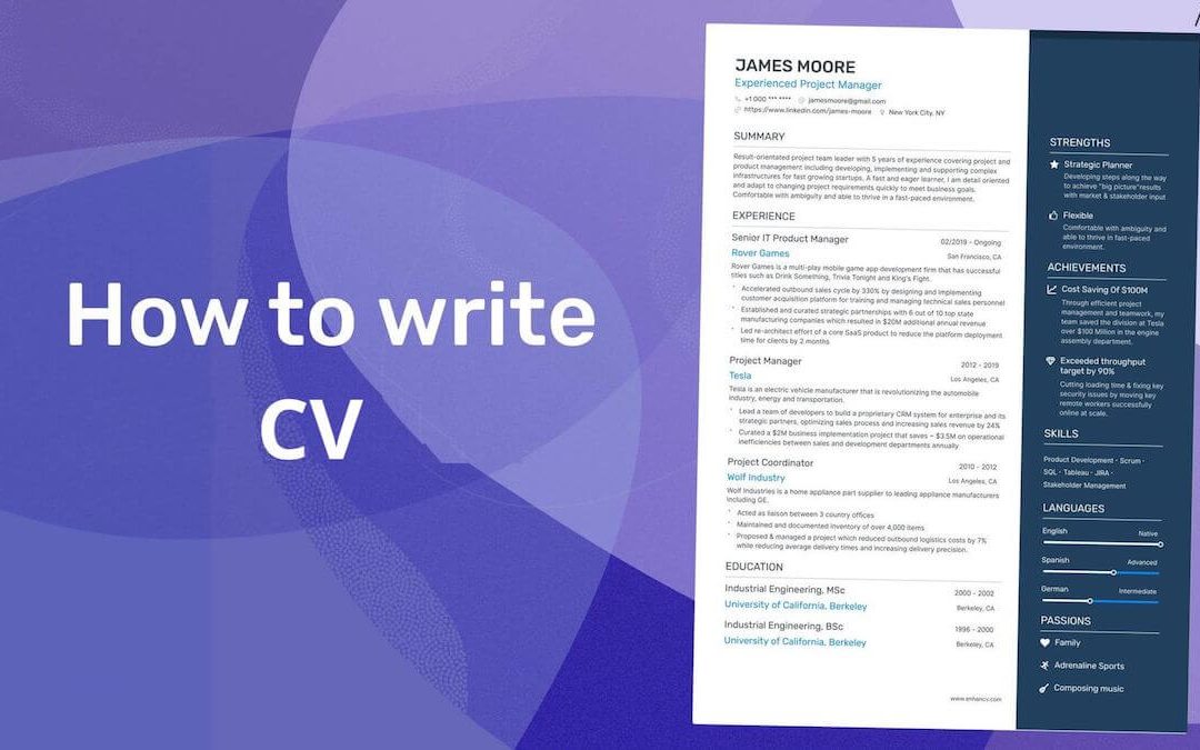 How to Write A CV: Tips, Template and Example - International English Test