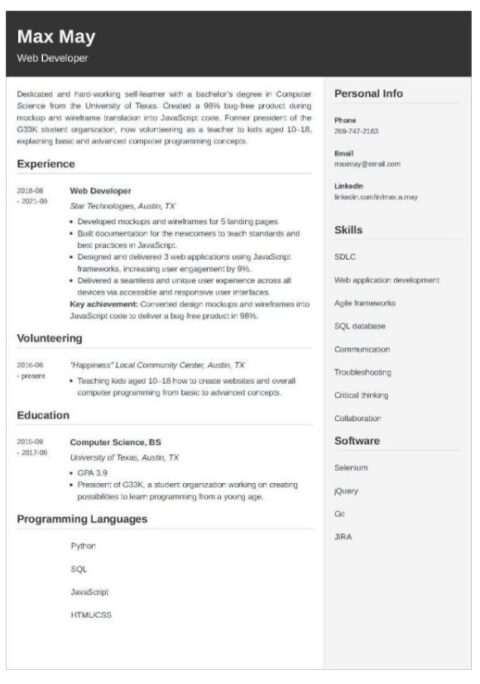 PDF Resume Templates - International English Test