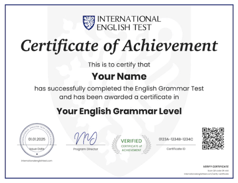 English Certificate Online - International English Test