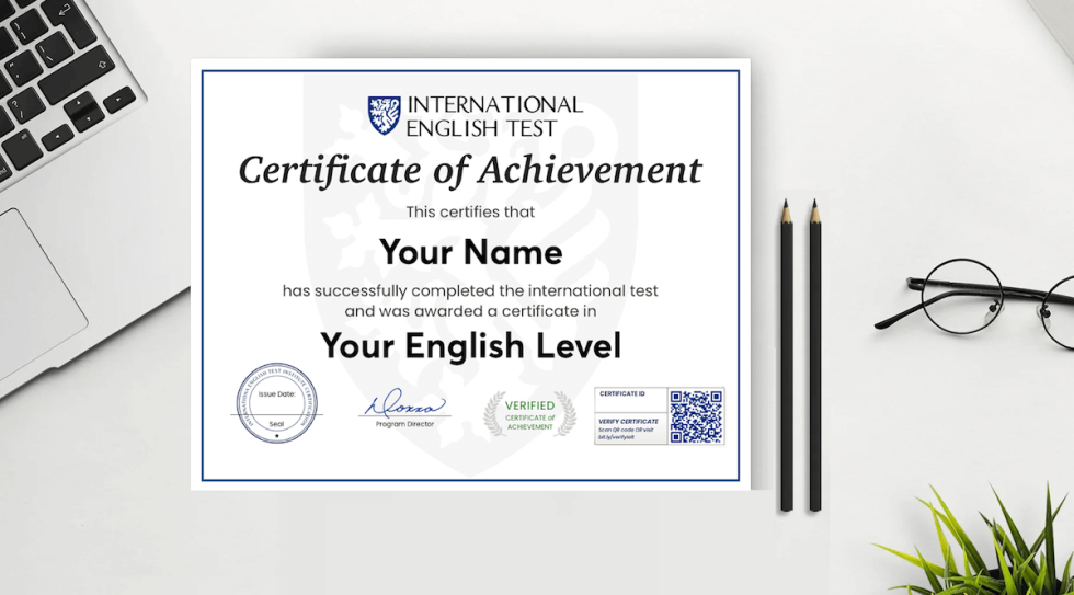 Certificate of Proficiency in English - International English Test